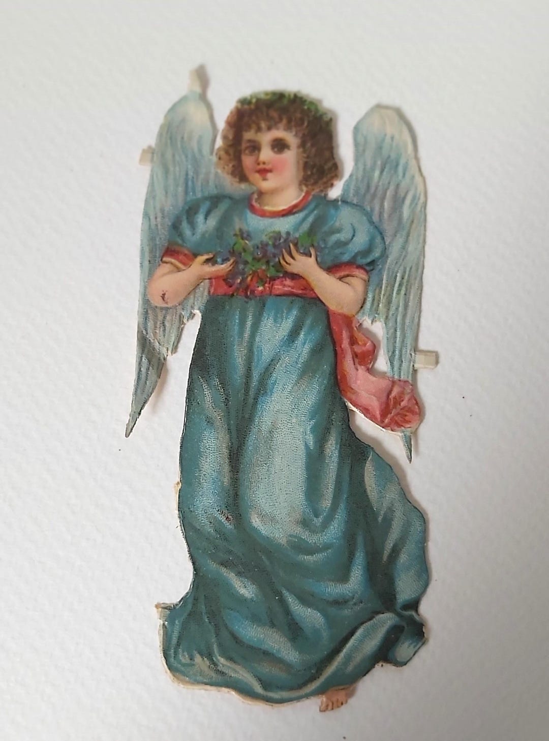 Antique Scraobooking Gloss Print Christmas Decoration Collectible ...