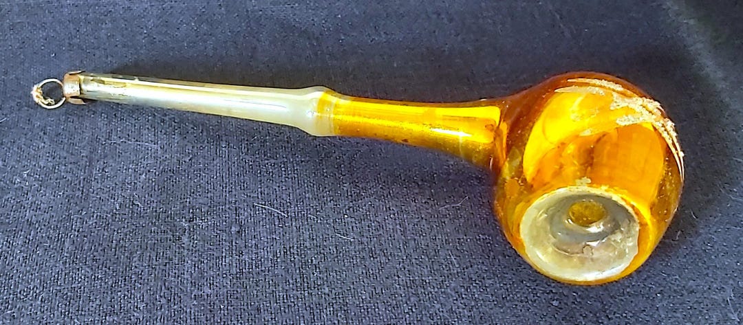 Vintage Glass Smoking Pipe Christmas Ornament Collectible ...