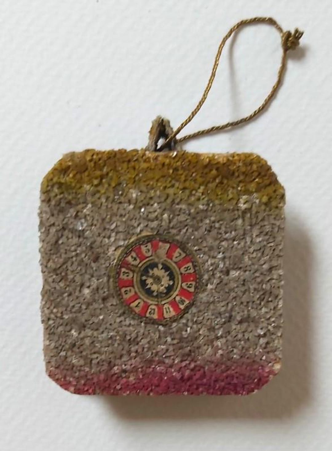 Antique Mica Cardboard Czech Christmas Ornament Collectible Handmade ...