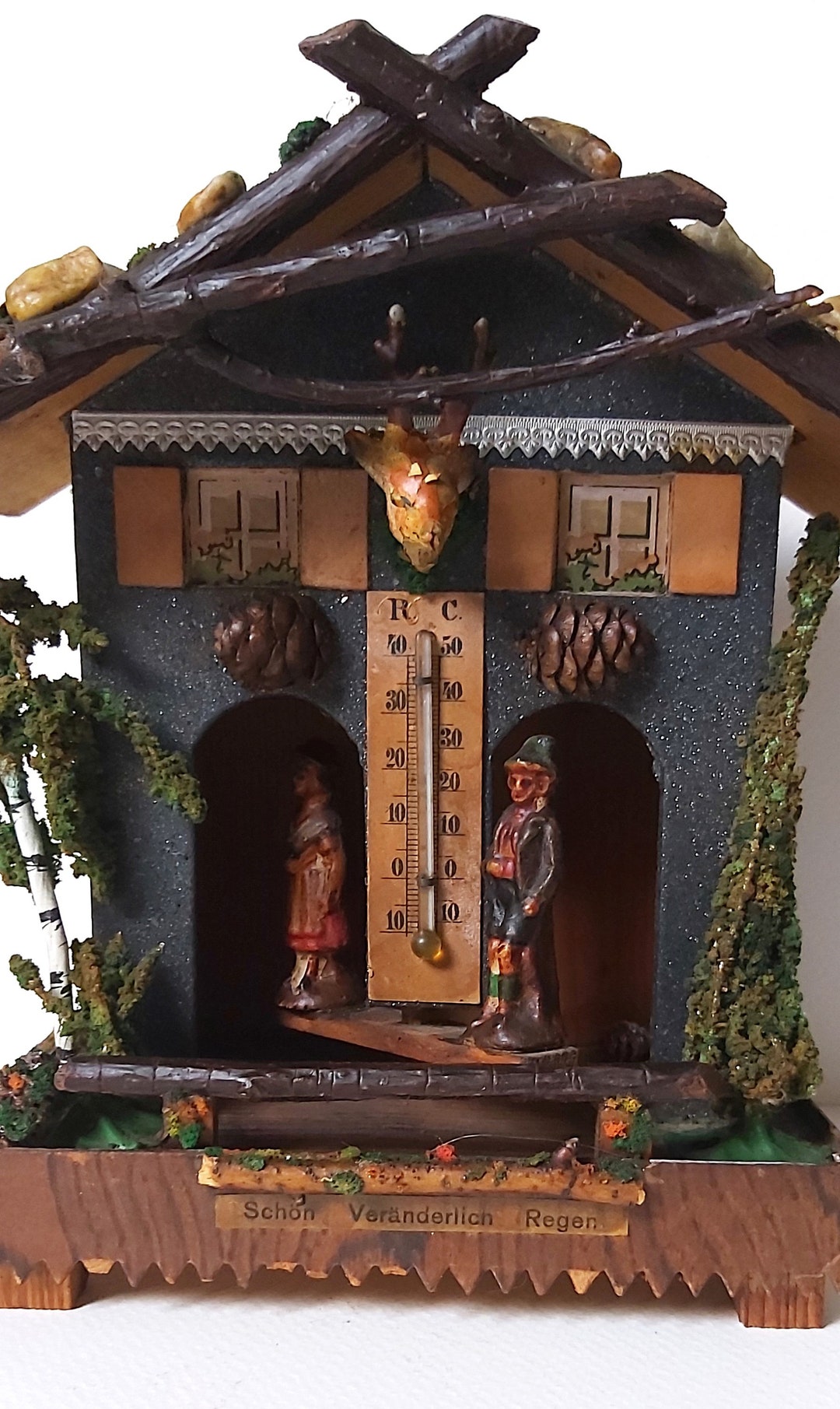 Gorgeous Antique Wooden Weather House German Handmade Hygrometer - Etsy