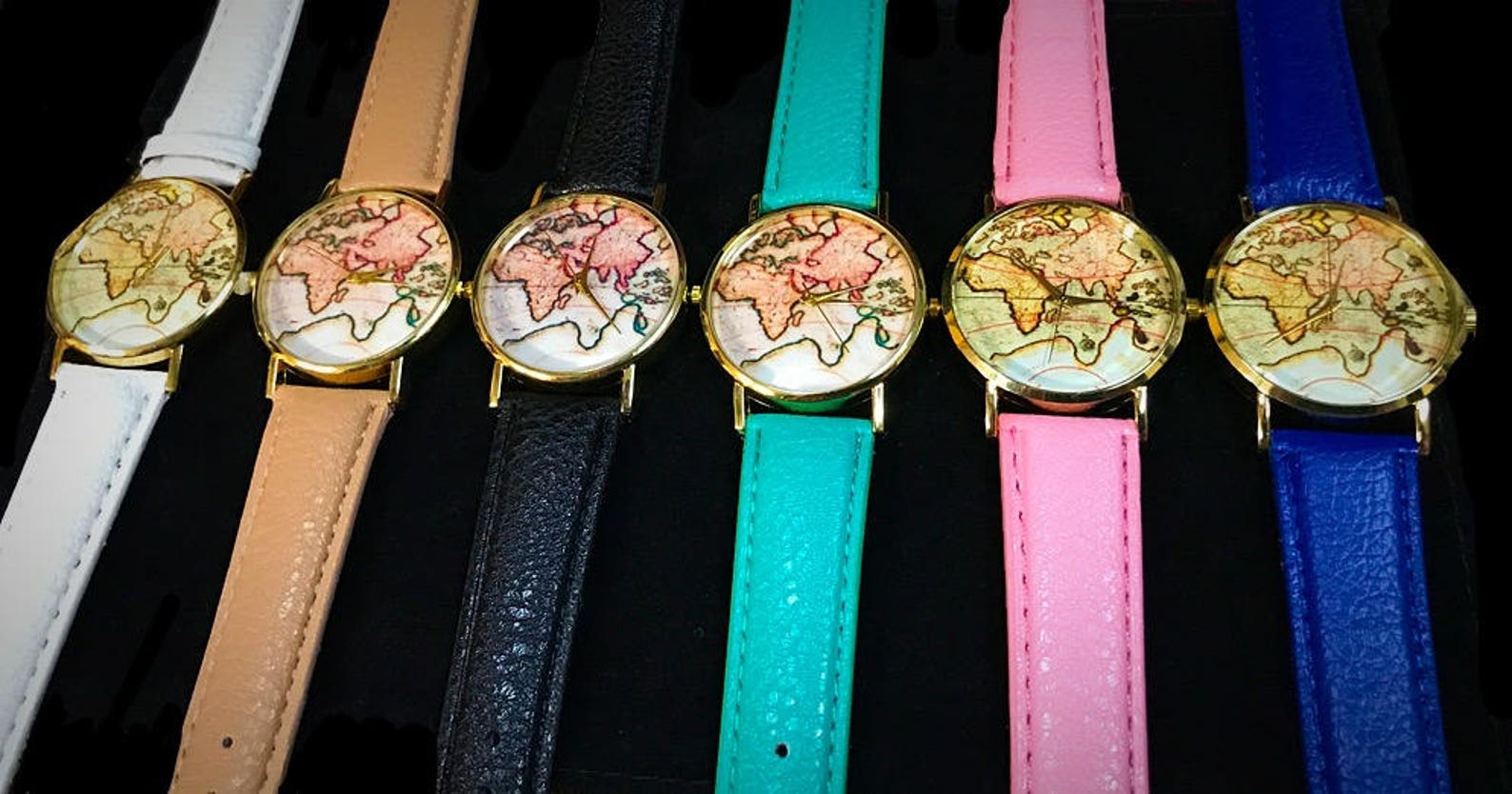 World Map Watch Men/women Unisex Watch Travel World Map - Etsy