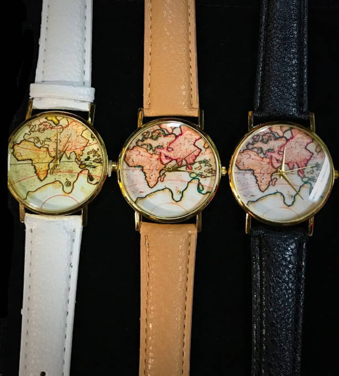 World Map Watch Men/women Unisex Watch Travel World Map - Etsy