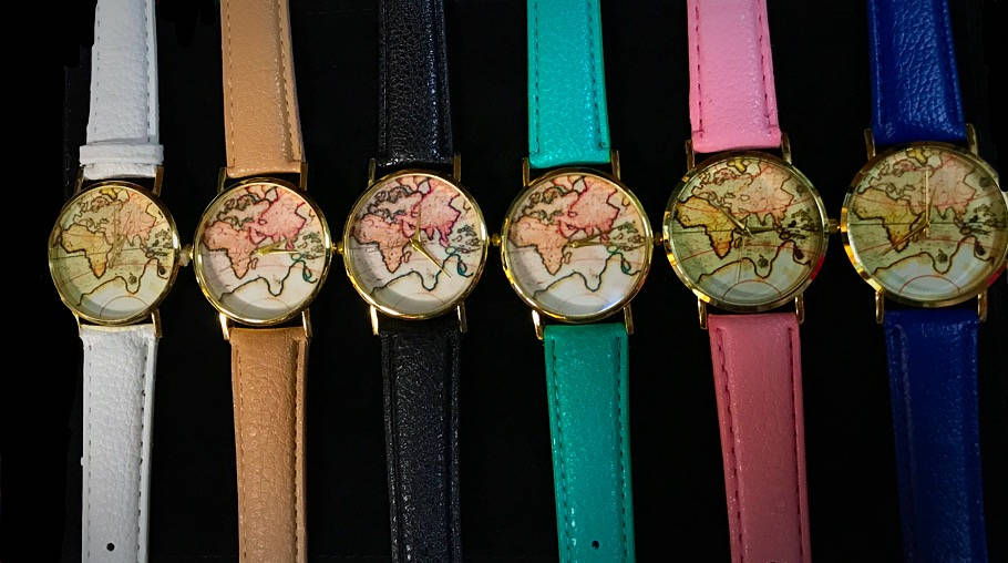 World Map Watch Men/women Unisex Watch Travel World Map - Etsy