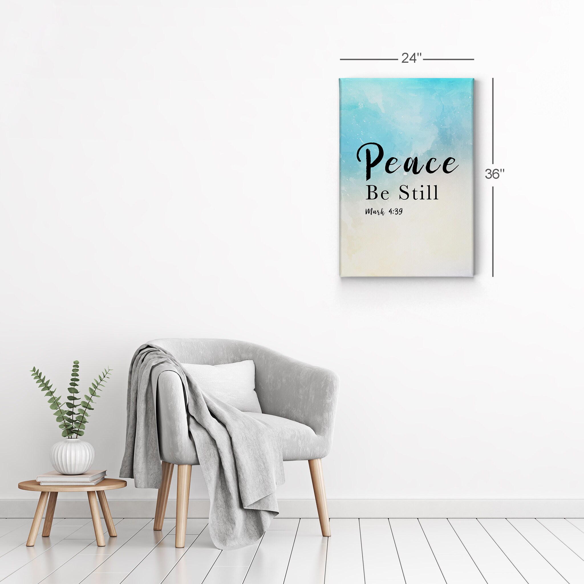 Peace Be Still Mark 4:39 Scripture Wall Art Canvas Print Bible | Etsy