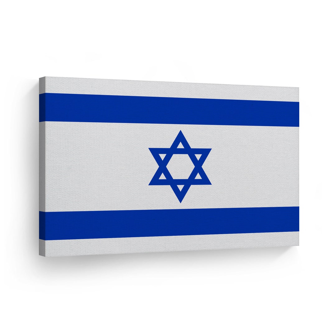 Israel Flag CANVAS or METAL Wall Art Print Country Flags Office Living ...