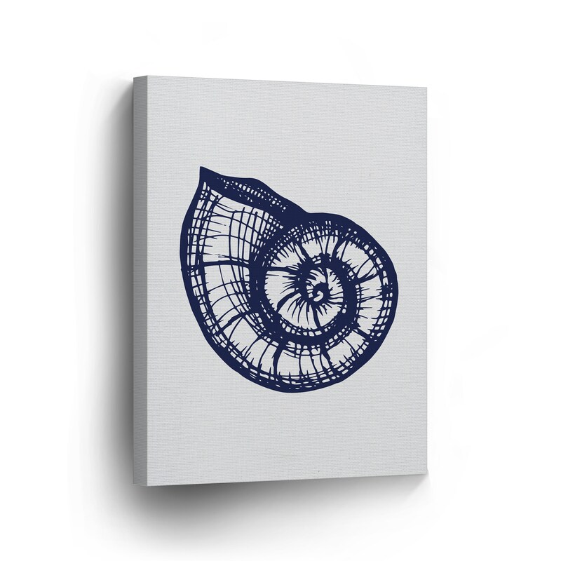 Navy Seashell Art - Etsy