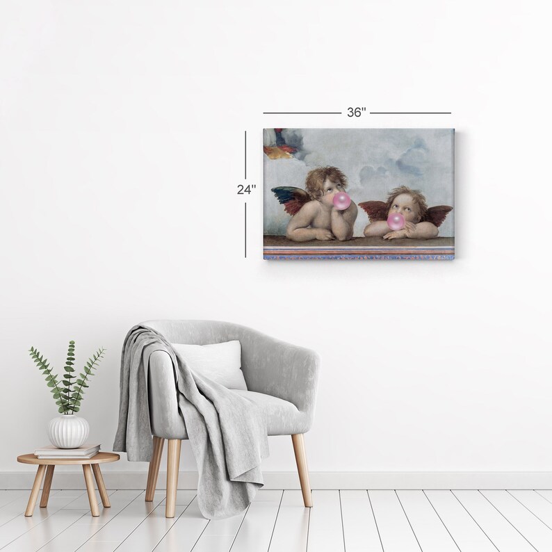 Raphael's Masterpiece the Sistine Madonna Putti Pink | Etsy