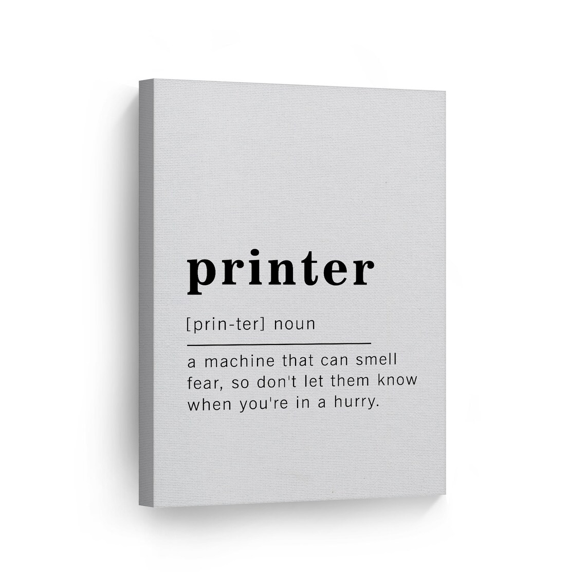 Funny Noun Dictionary Definition of Printer Canvas Print Inspirational ...