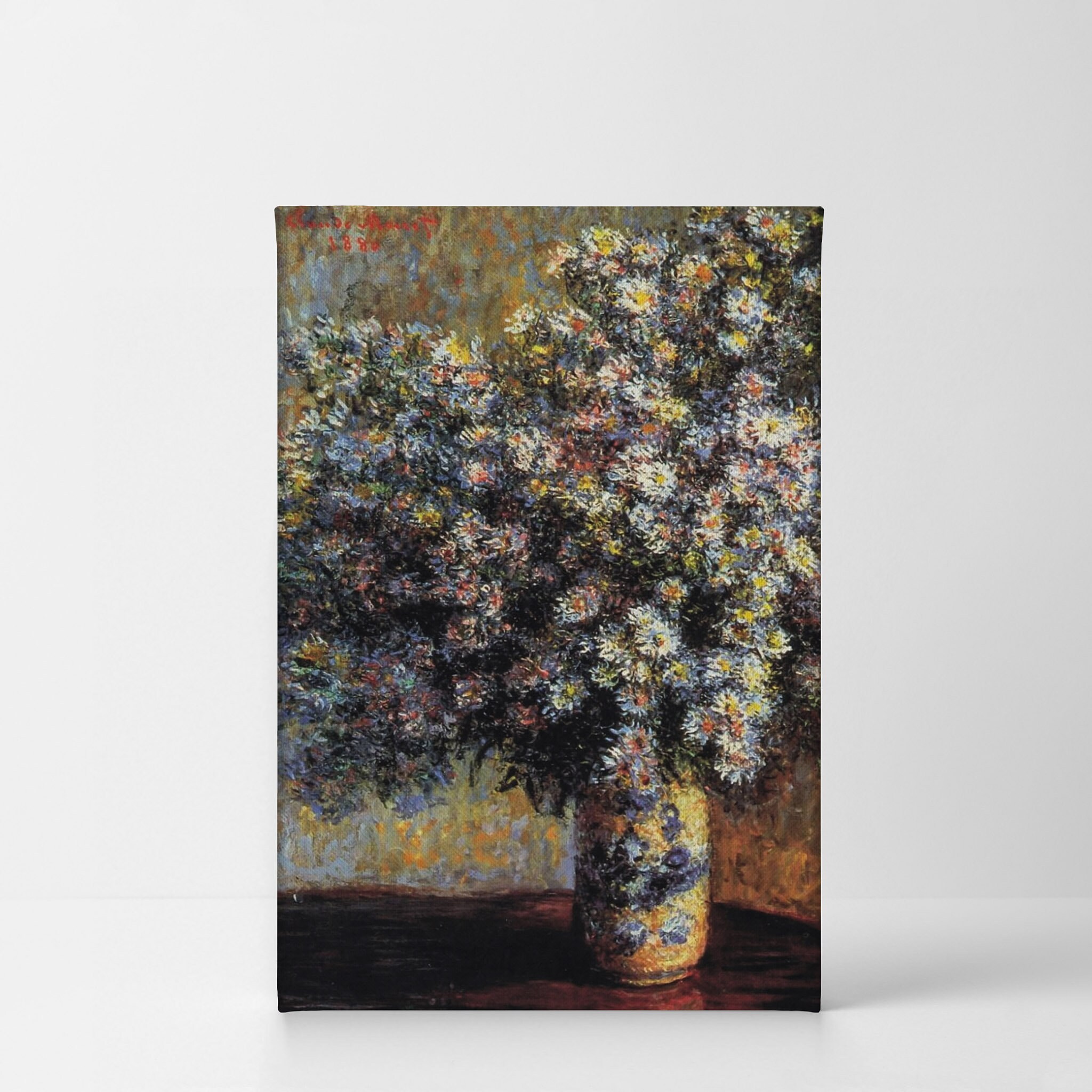 Asters by Claude Monet Canvas Wall Art Print Art Painting Reproduction ...