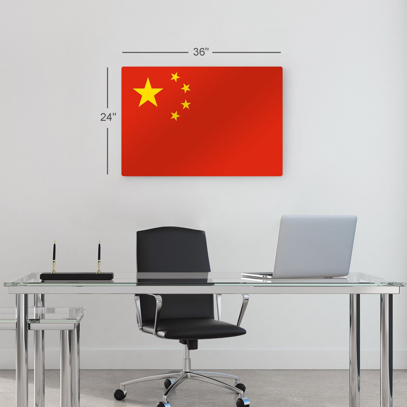 China Flag CANVAS or METAL Wall Art Print Country Flags Office - Etsy