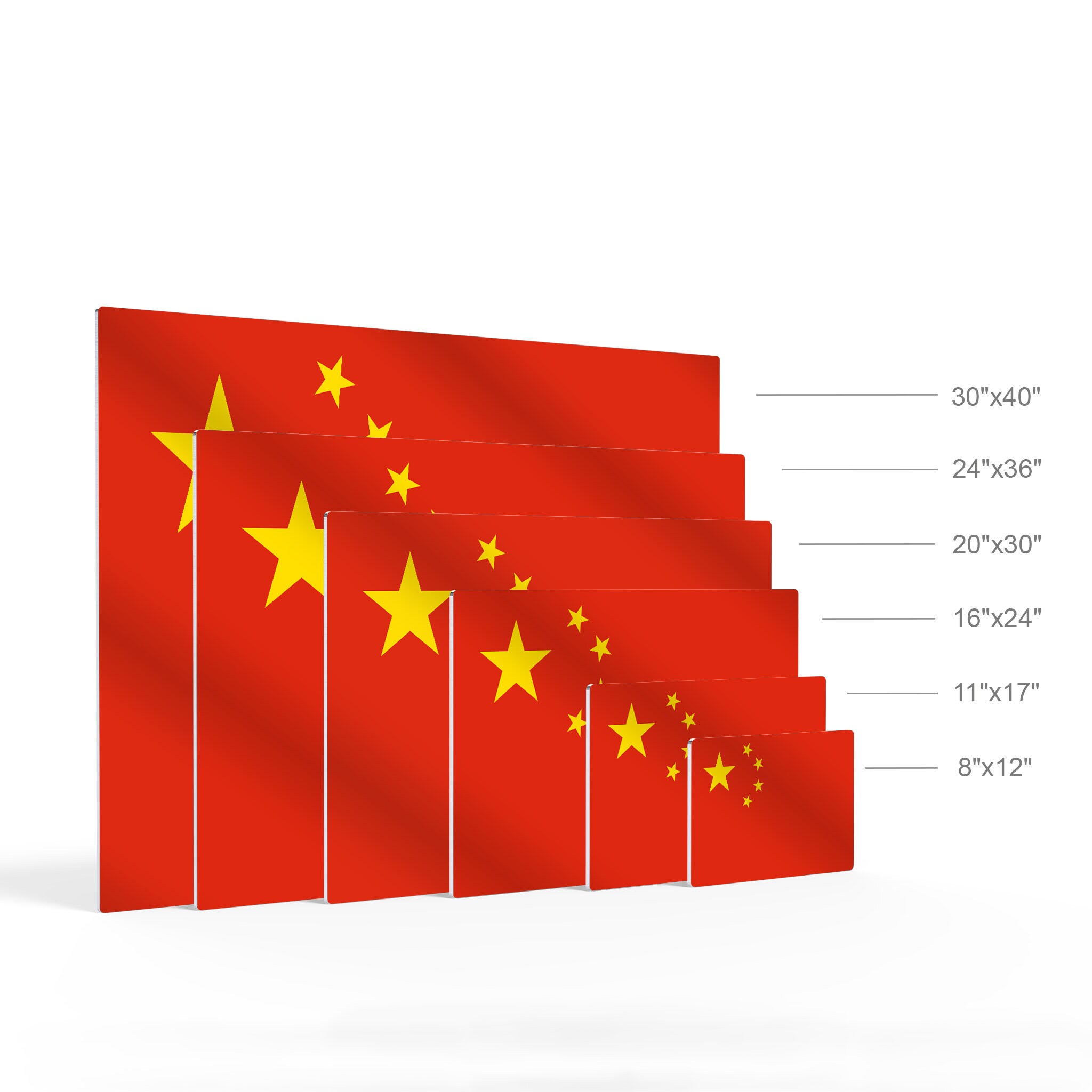 China Flag CANVAS or METAL Wall Art Print Country Flags Office | Etsy