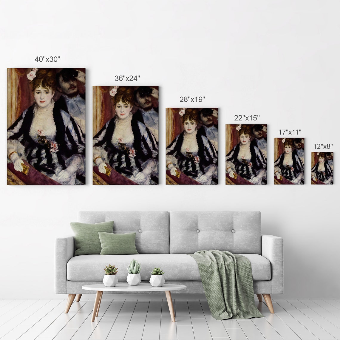 The Theater Box Pierre-auguste Renoir Classic Art Canvas Wall - Etsy