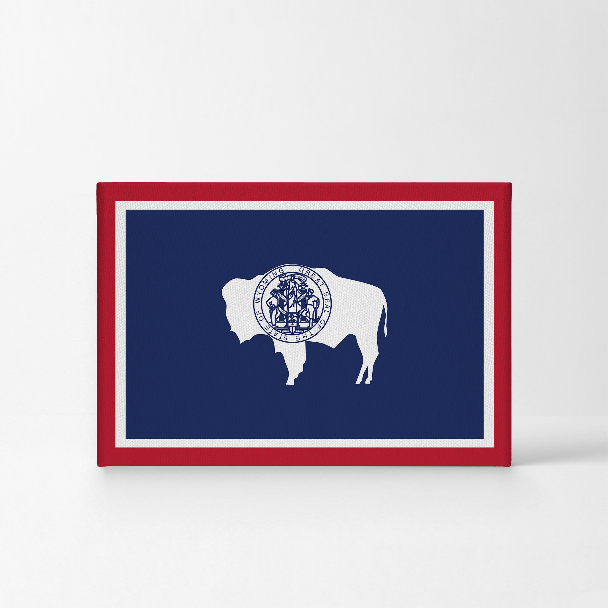 Wyoming State Flag CANVAS or METAL Wall Art Print State | Etsy