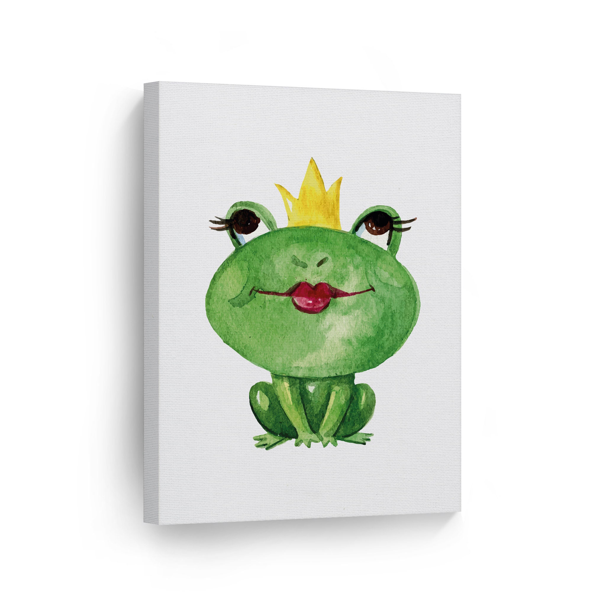 Beautiful Princess Frog Red Lips Watercolor Painting - Etsy UK