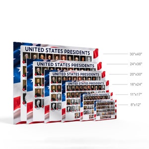 Presidents of the United States of America Collage Canvas Wall Art ...