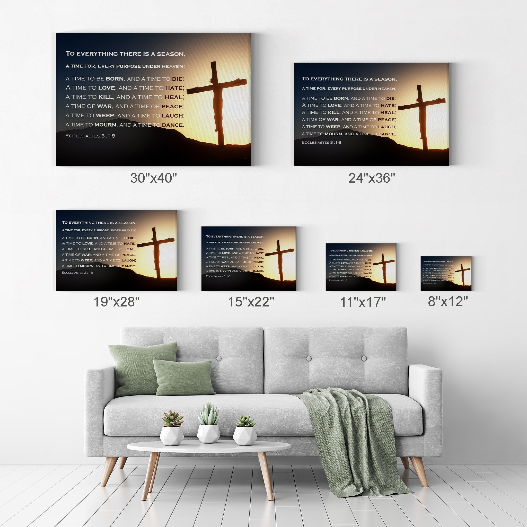 Scripture Bible Verse Wall Art Canvas Print Christian | Etsy