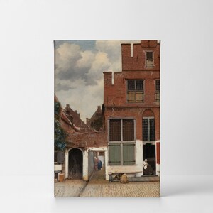 View of Houses in Delft the Little Street, Johannes Vermeer Classic Art ...