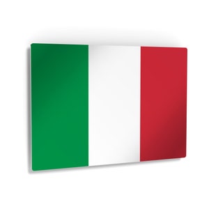 Italy Flag CANVAS or METAL Wall Art Print Country Flags Office Living ...