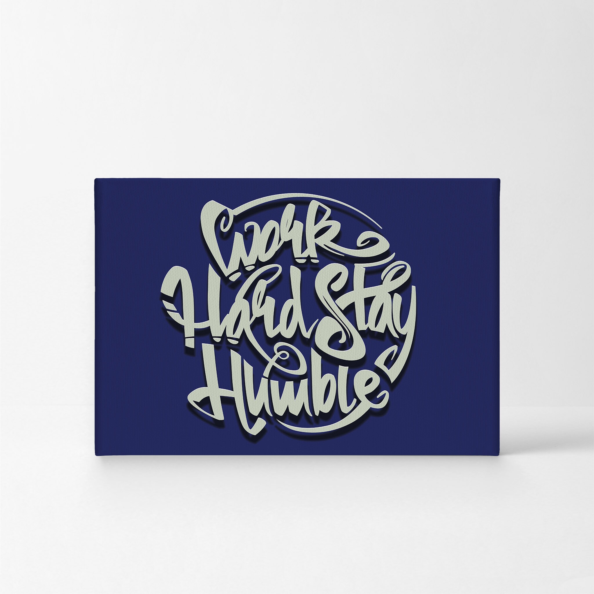 Work Hard Stay Humble Quote Lettering Motivational Canvas Wall - Etsy