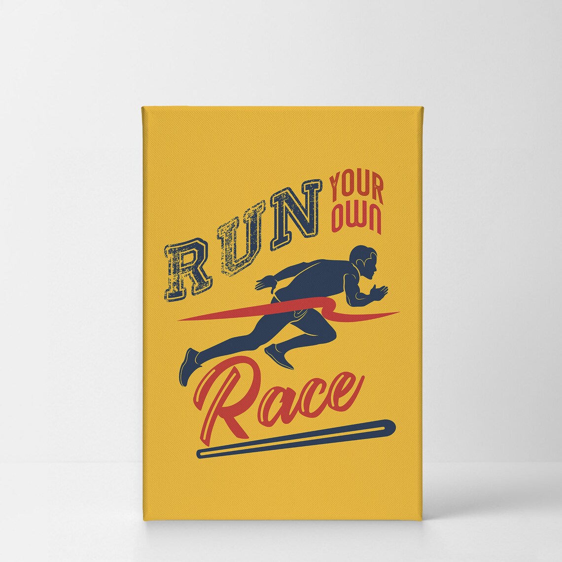 Run Your Own Race Inspiring Quote Running Jogging Motivational Canvas ...