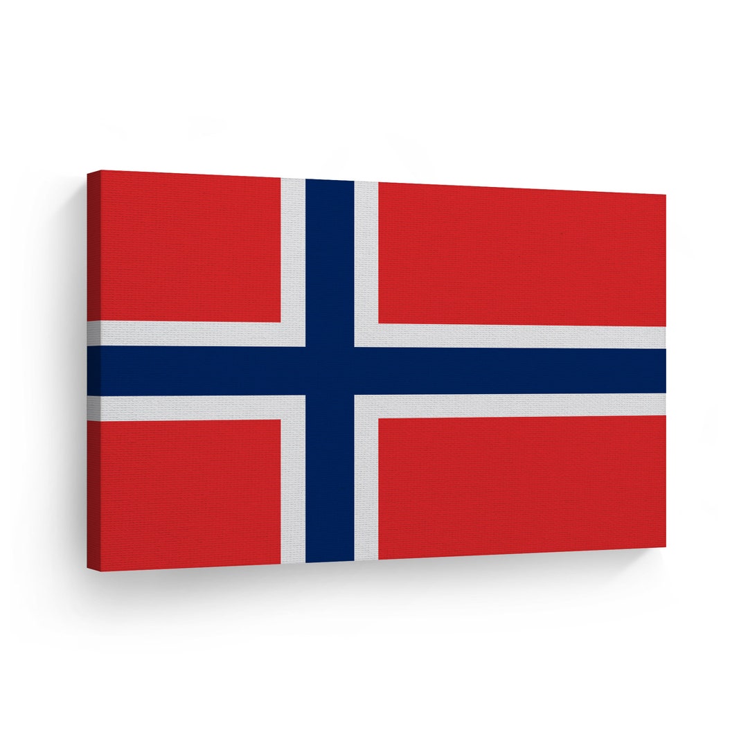Norway Flag CANVAS or METAL Wall Art Print Country Flags Office Living ...