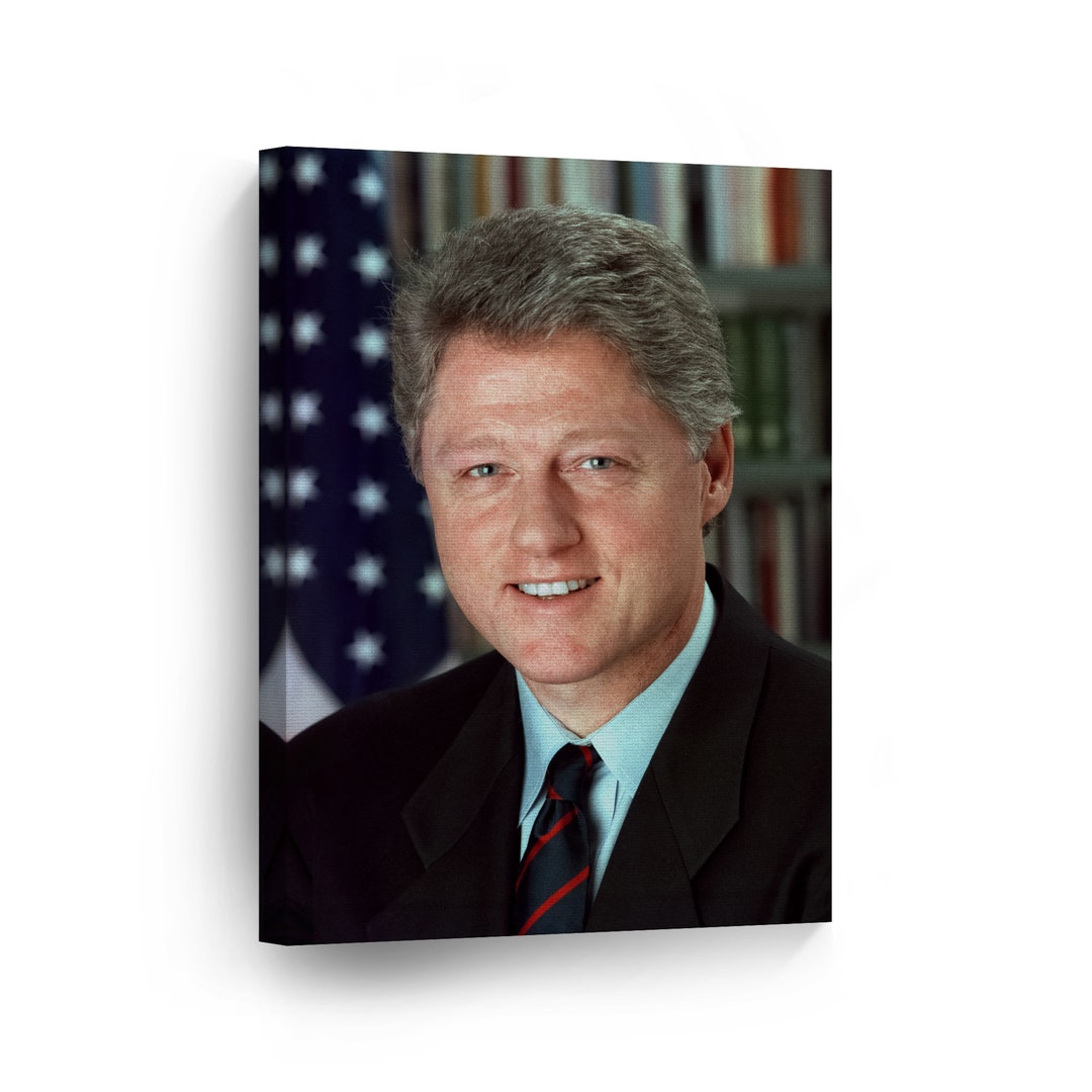42nd President of America William Bill Clinton Portrait METAL or CANVAS ...