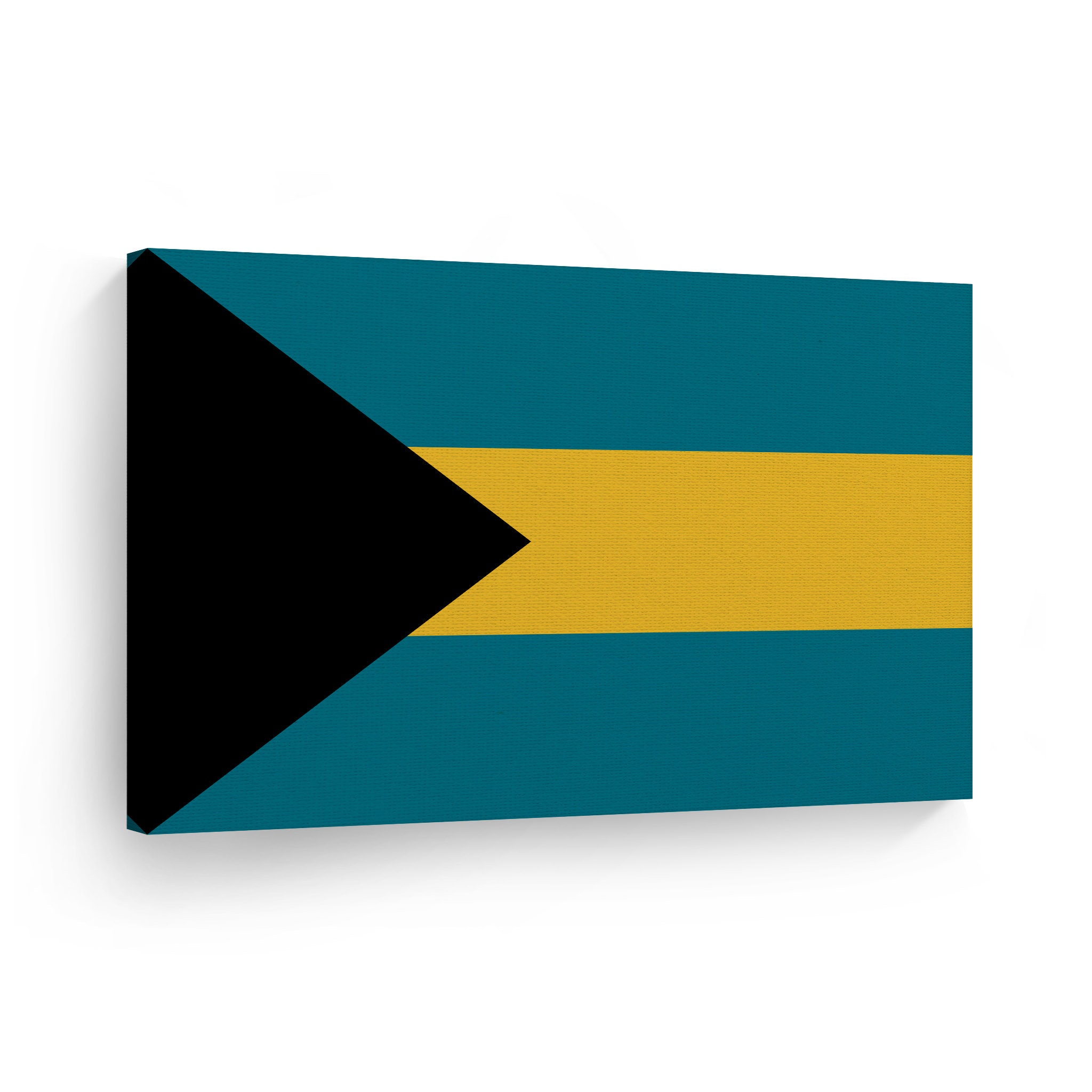 Bahamas Flag CANVAS or METAL Wall Art Print Country Flags Office Living ...
