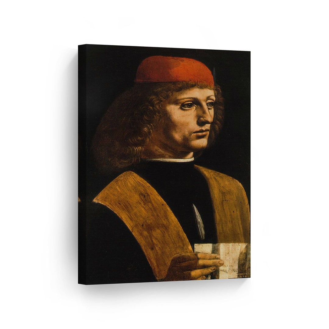 Portrait of a Musician by Leonardo Da Vinci Canvas Wall Art Famous Art ...
