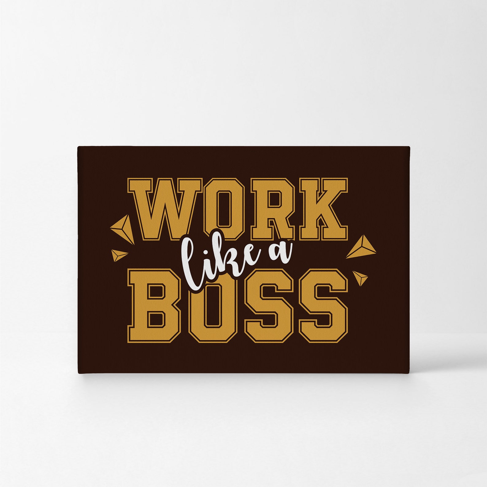 Work Like a Boss Vintage Old School Lettering Motivational Canvas Wall ...