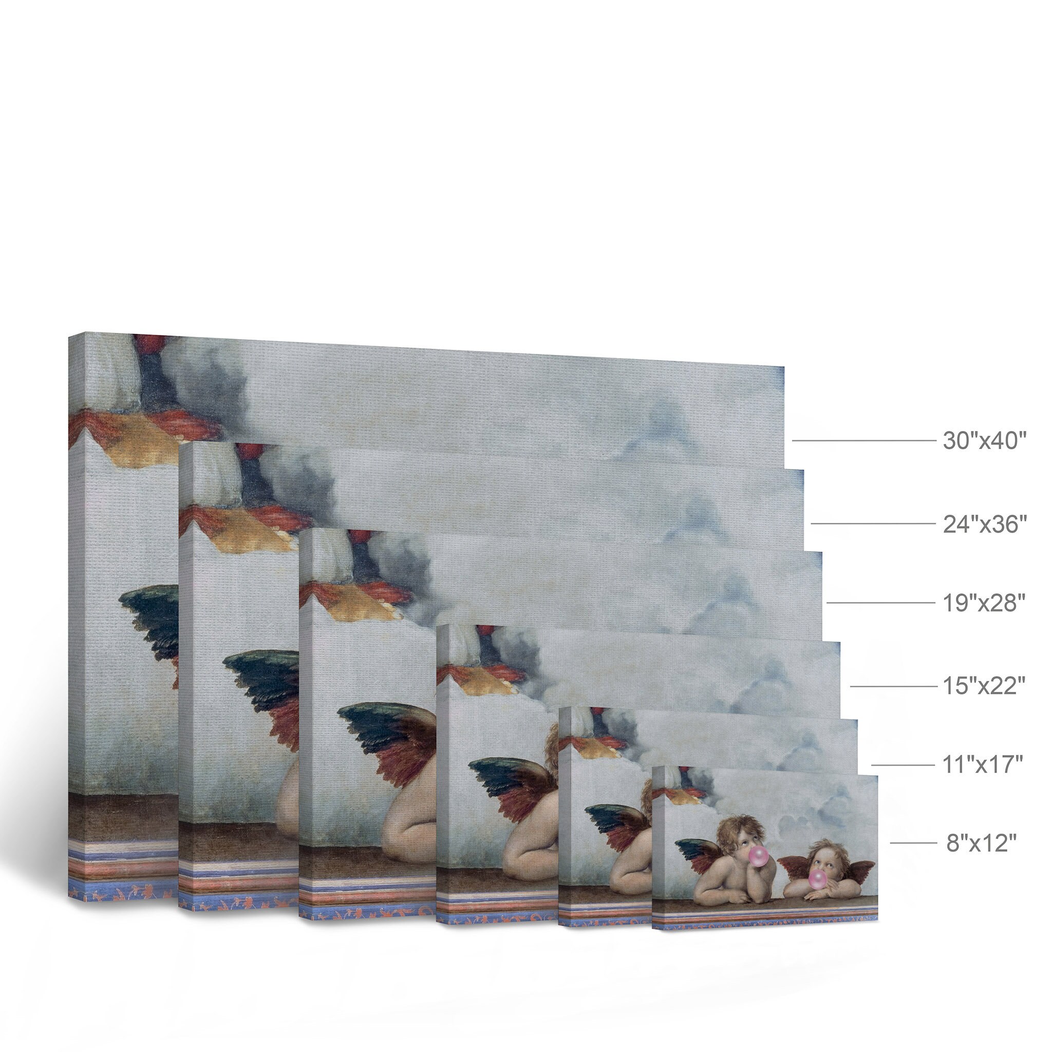 Raphael's Masterpiece the Sistine Madonna Putti Pink | Etsy