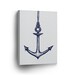 Anchor Ship Wheel and Quote Navy Blue White Nautical Decor 3 Pieces ...