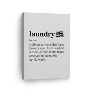 Noun Dictionary Definition of Laundry Funny Quote Saying Canvas Print ...