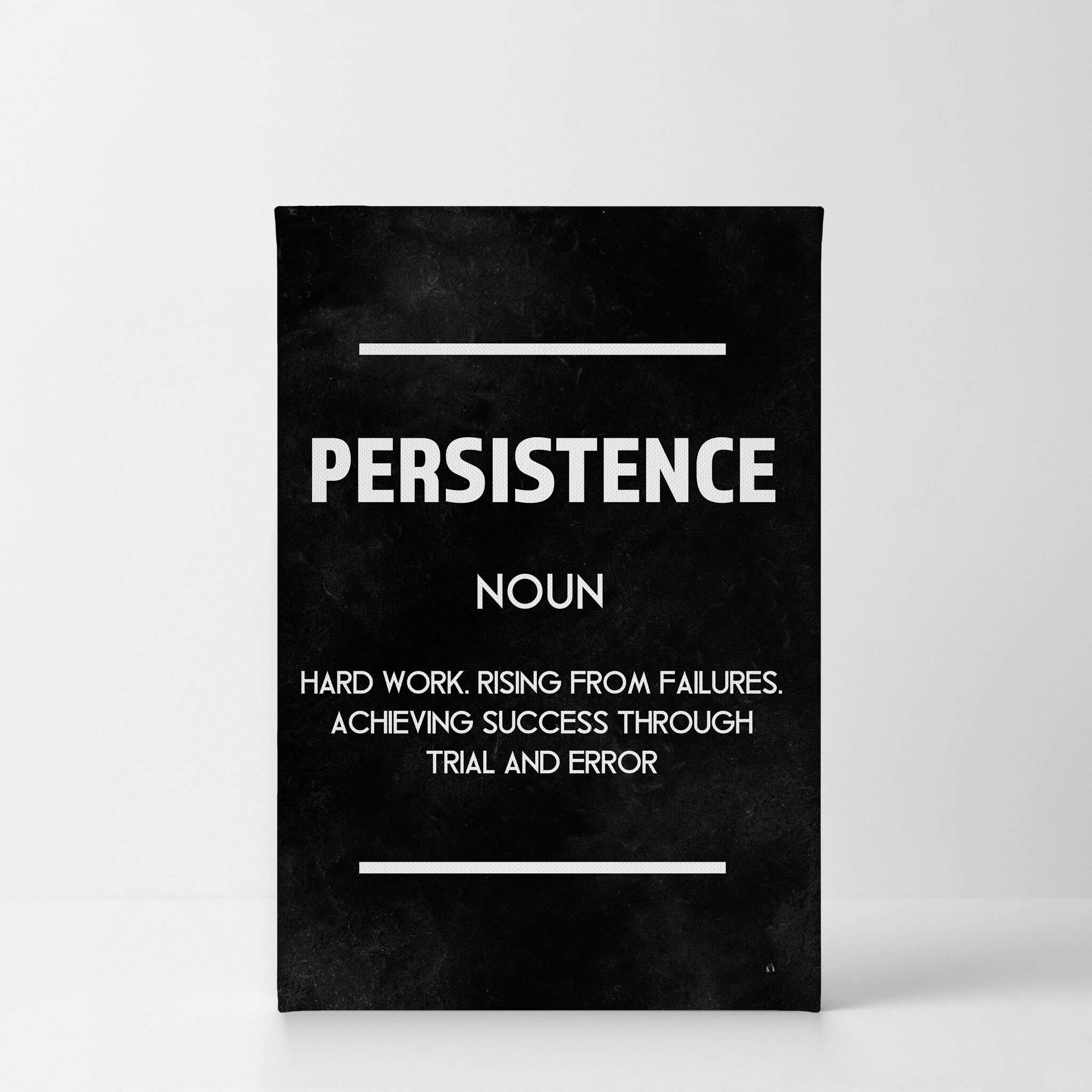 Persistence Definition Dictionary Black Motivational Canvas - Etsy
