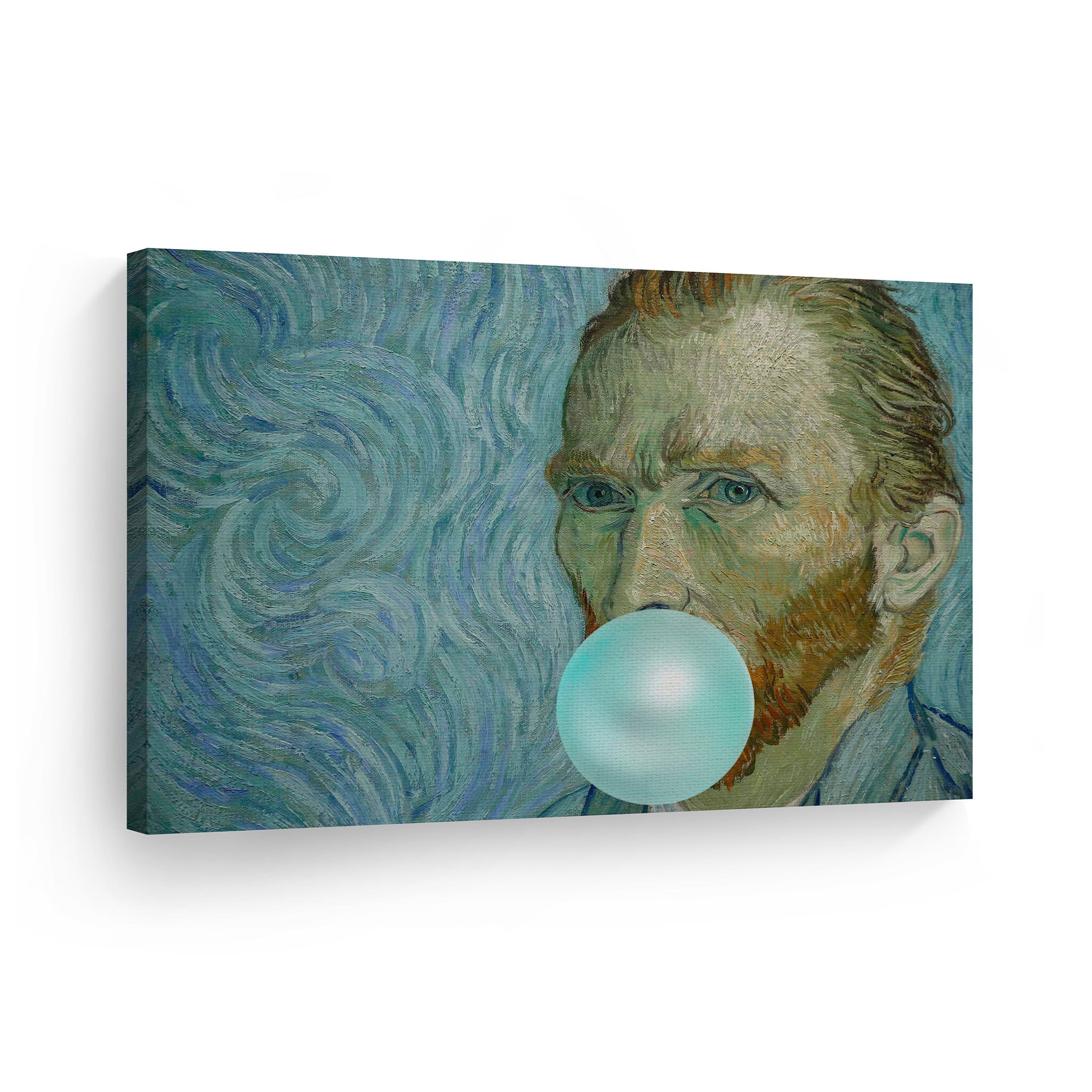 Vincent Van Gogh's Masterpiece Self Portrait Teal Blue | Etsy