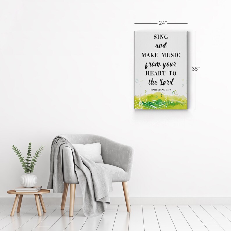 Sing and Make Music From Your Heart to the Lord Ephesians 5:19 - Etsy