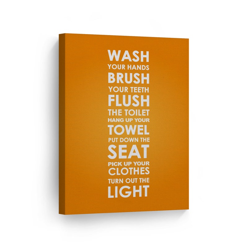 Orange Bathroom - Etsy