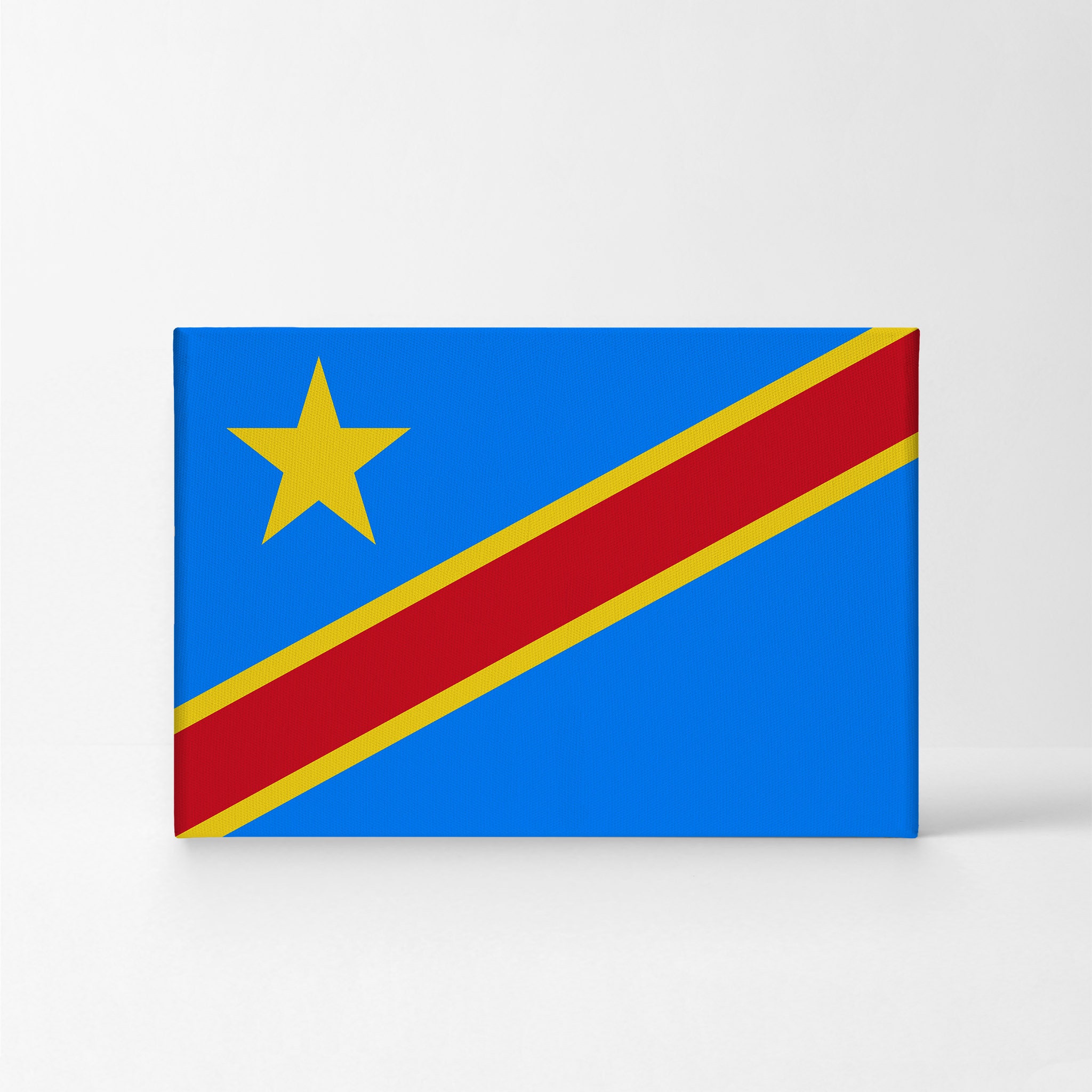 Democratic Republic of the Congo Flag CANVAS or METAL Wall Art Print ...