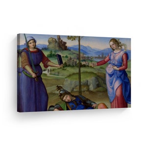An Allegory 'vision of a Knight' by Raphael Art Canvas Wall Art Print ...