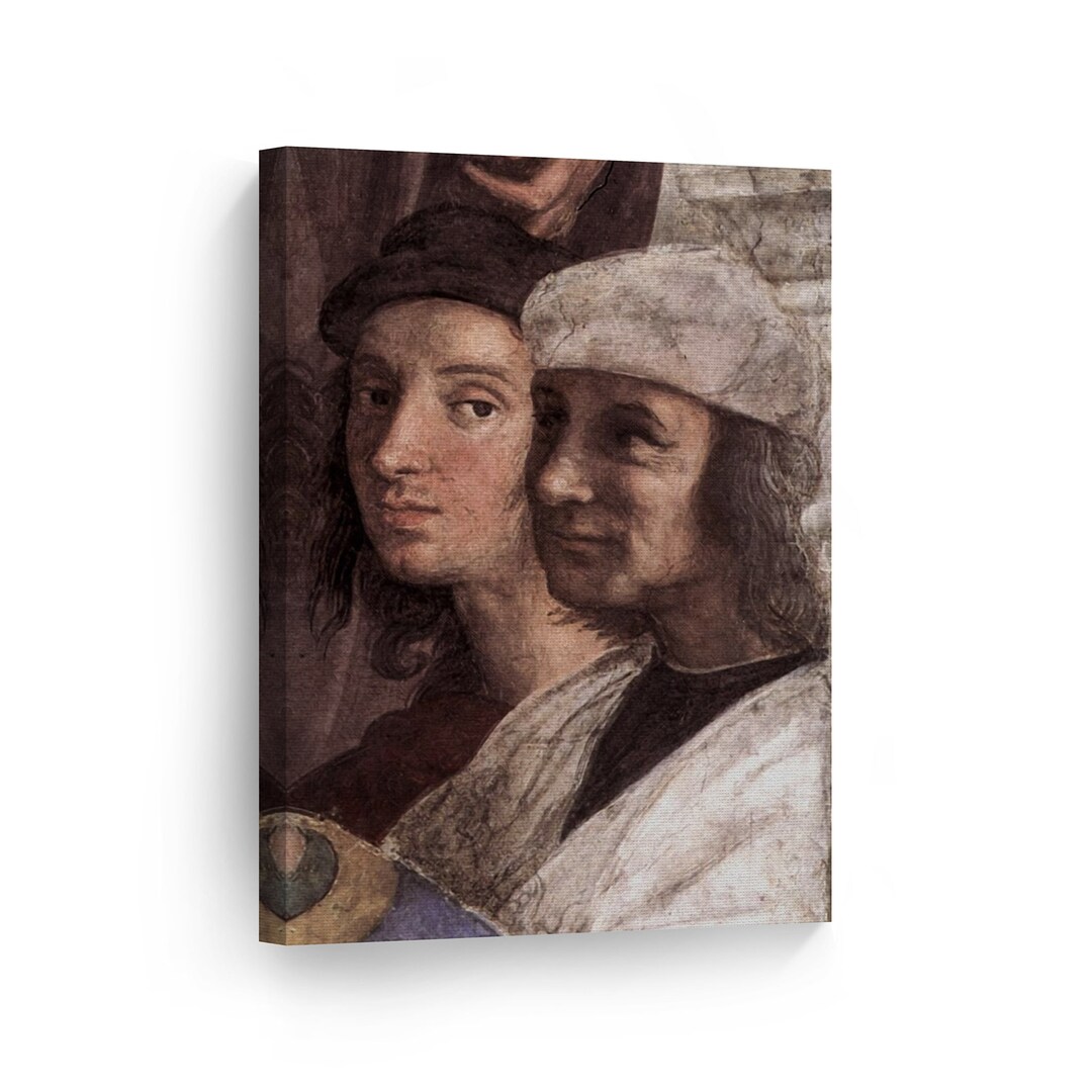 Self Portrait From the School of Athens by Raphael Art Canvas Wall Art ...