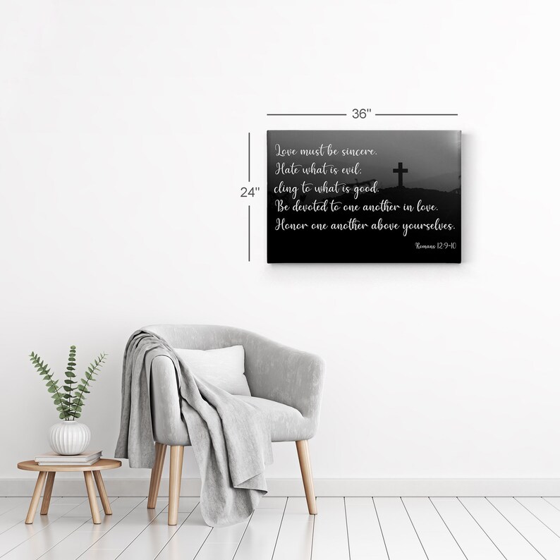 Scripture Bible Verse Wall Art Canvas Print Christian Romans | Etsy