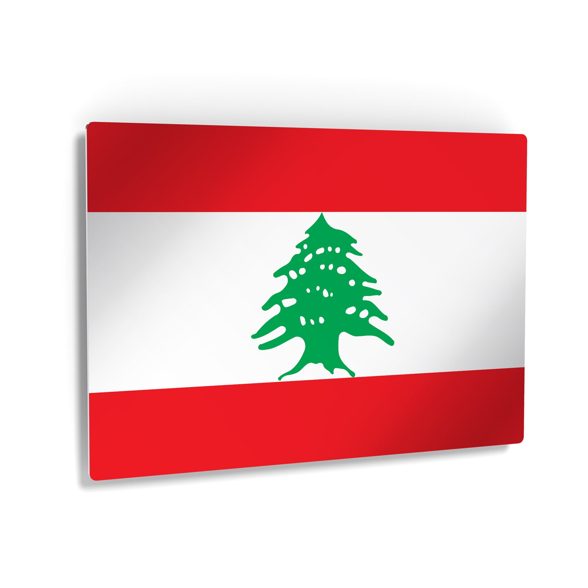 Lebanon Flag CANVAS or METAL Wall Art Print Country Flags Office Living ...