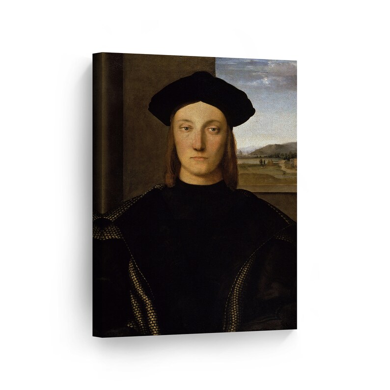 Portrait of Guidobaldo Da Montefeltro Raphael Art Canvas Wall Art Print ...