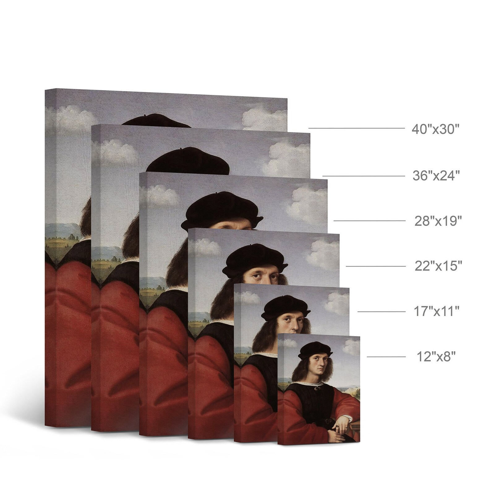 Portrait of Agnolo Doni by Raphael Art Canvas Wall Art Print - Etsy