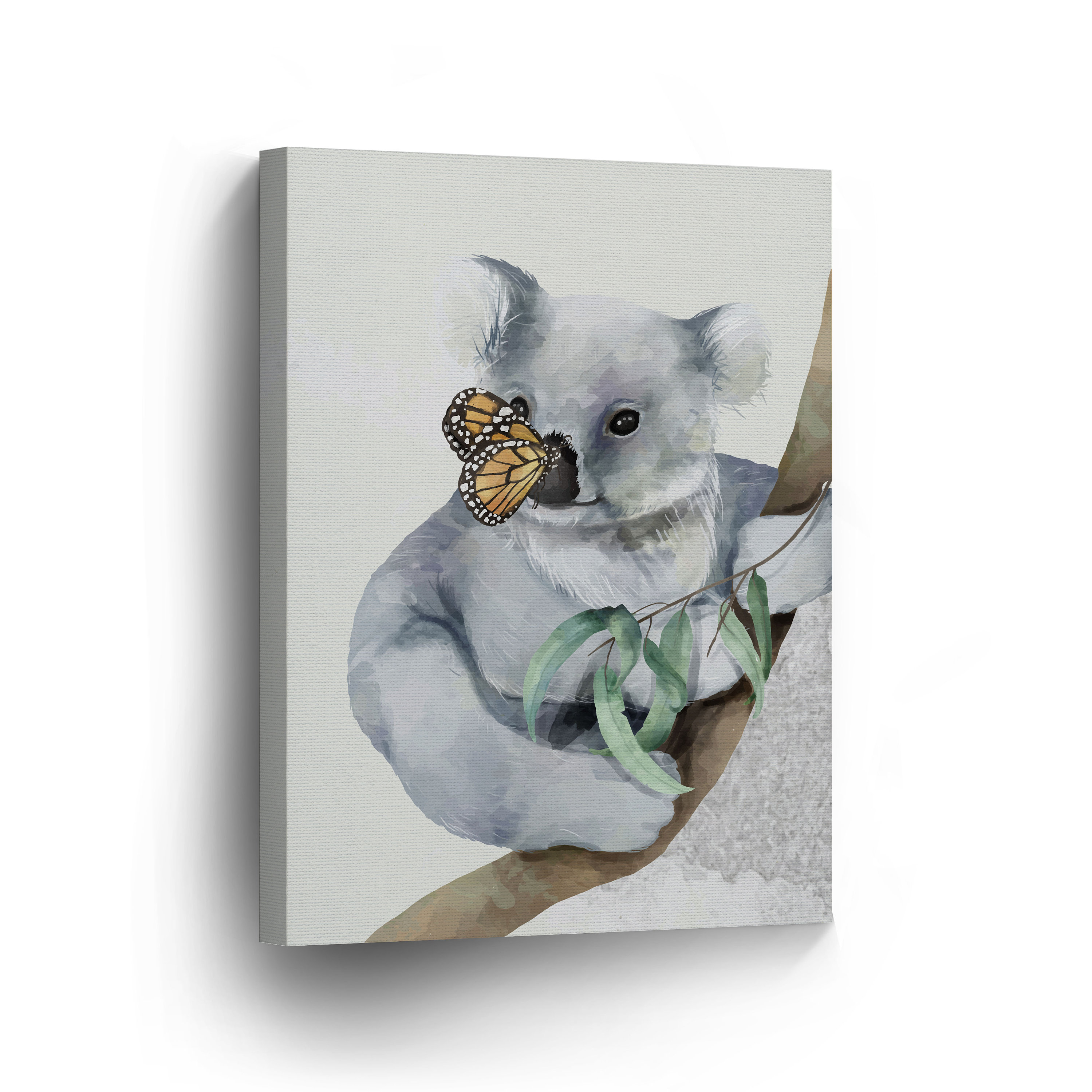 Cute Animals Watercolor Paint Koala Wall Decor CANVAS PRINT | Etsy