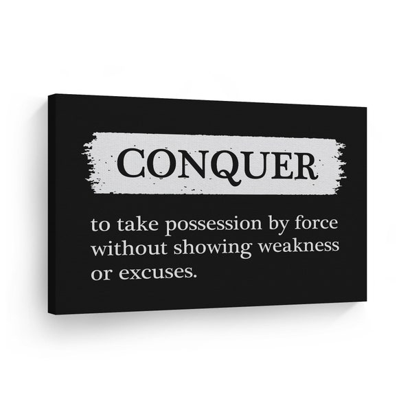 Conquer Quote - Etsy