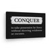 Conquer Definition Black and White Dictionary Motivational Canvas Wall ...