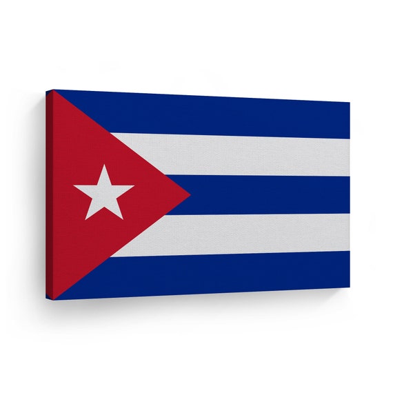Cuba Flag CANVAS or METAL Wall Art Print Country Flags Office | Etsy