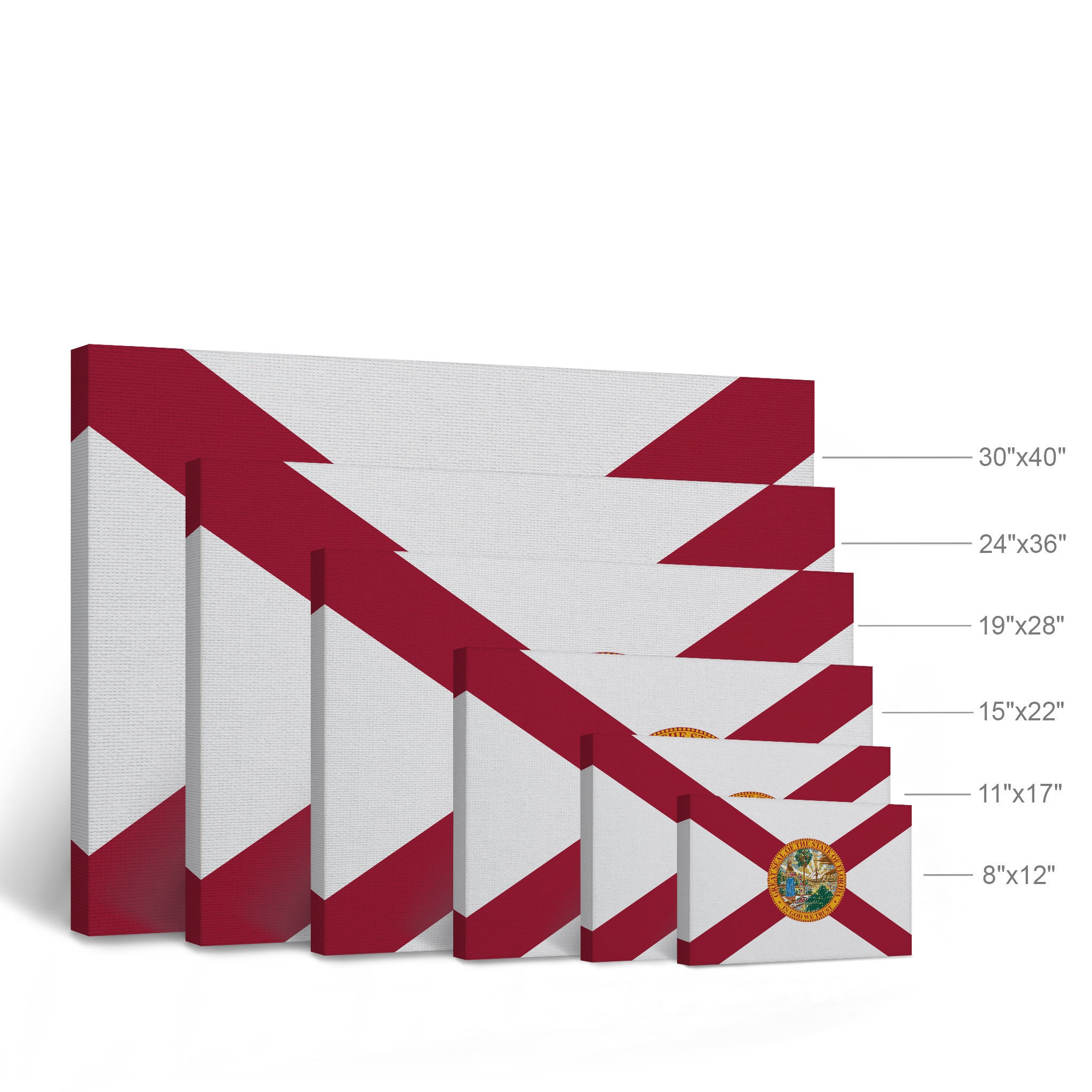 Florida State Flag CANVAS or METAL Wall Art Print State Capital of the ...