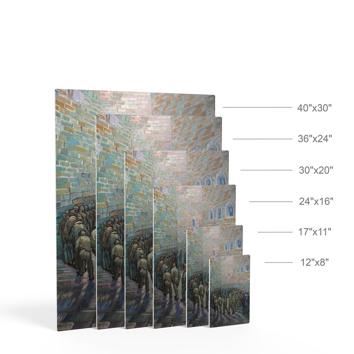 Vincent Van Gogh the Round of the Prisoners After Dore 1890 Metal Print ...