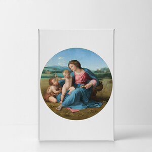 The Alba Madonna by Raphael Art Canvas Wall Art Print Famous Fine Art ...